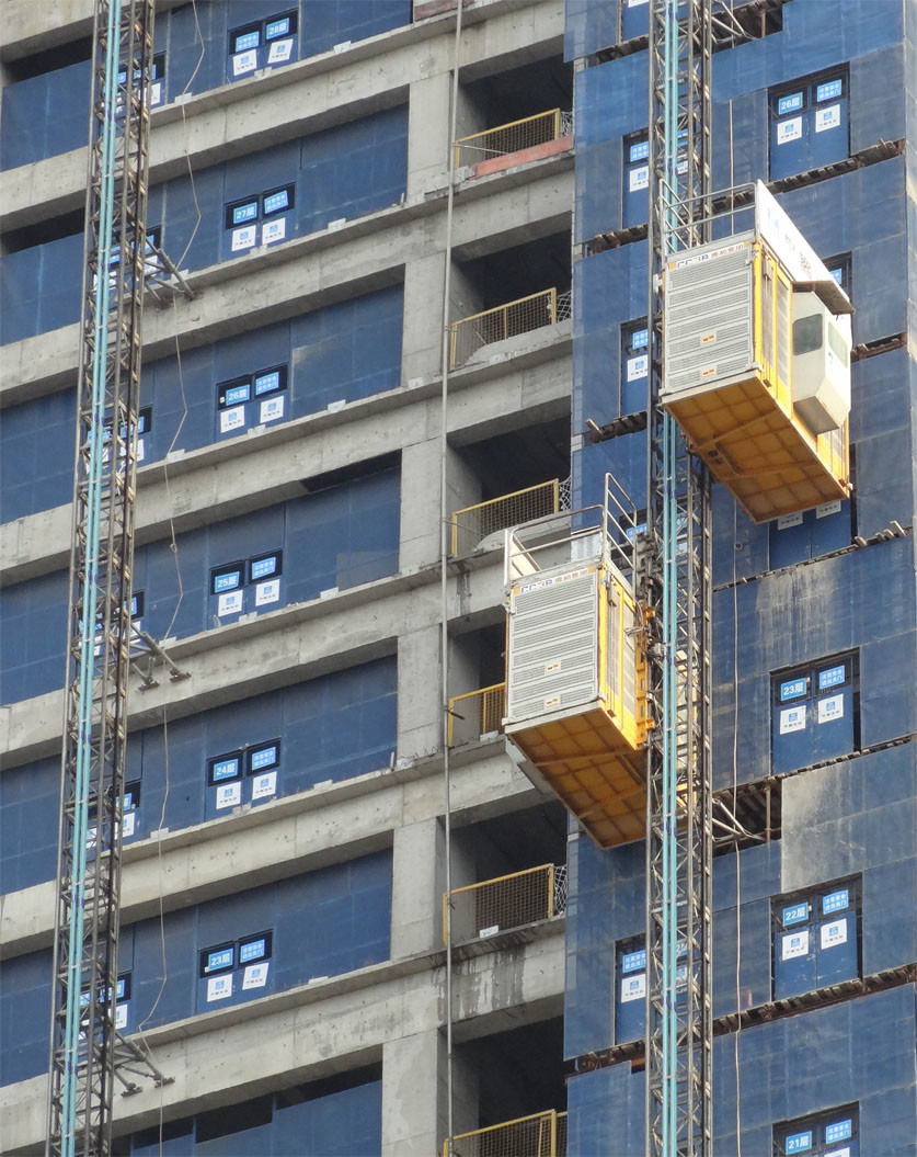 사람과 자료를 위한 키 250/400 M를 높이는 VFD 랙 앤 피니언 승강기 맥스